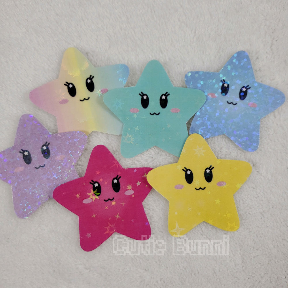 Mini Sparkly Star Stickers - Cutie Bunni